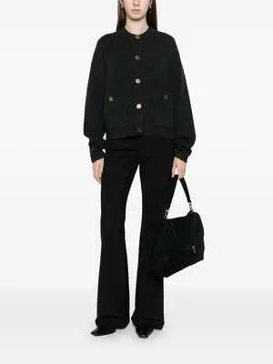 TOTEME Hammered Button Cardigan - Gray