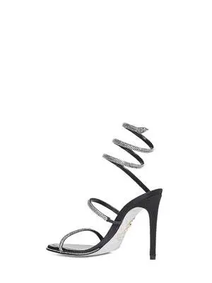 Rene Caovilla Jeweled Ankle Strap Stiletto Sandals - Multicolor