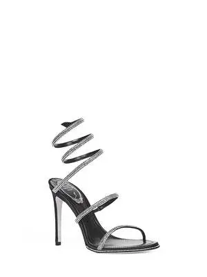 Rene Caovilla Jeweled Ankle Strap Stiletto Sandals