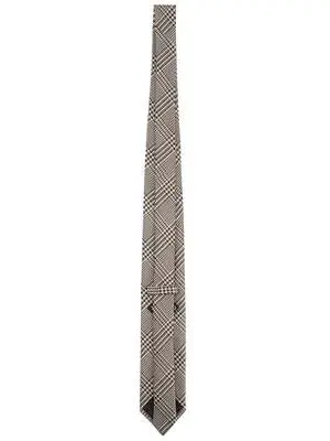 TOM FORD Printed Silk Neck Tie - Brown