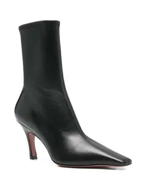 Amina Muaddi Jamie Leather Boots - Multicolor