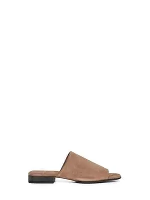 Brunello Cucinelli Suede Mules With Monili Embellishment - Multicolor