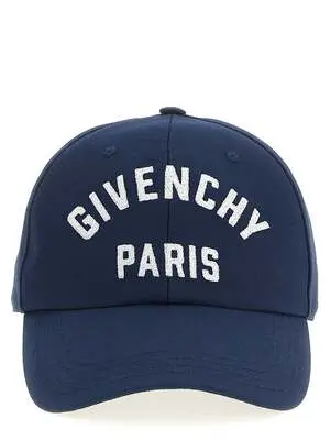 Givenchy Logo Embroidered Cotton Baseball Cap - Blue