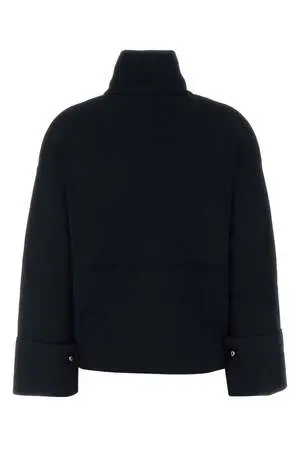 Max Mara Dark Viscose Blend Zip-up Sweatshirt