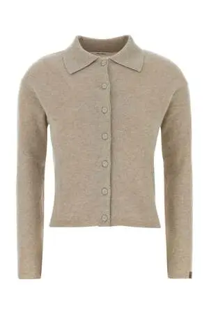 Max Mara Sand Cashmere Cardigan - Brown