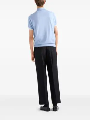 Prada Logo Wool Polo Shirt