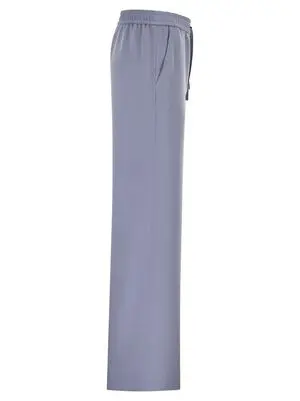 Herno Flowing Wide-leg Trousers With Drawstring - Blue