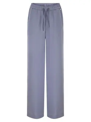 Herno HERNO Flowing Wide-Leg Trousers With Drawstring Blue