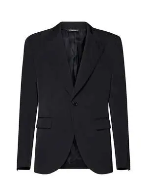 Dolce & Gabbana Black Technical Fabric Sicilia Single-breasted Blazer - Multicolor