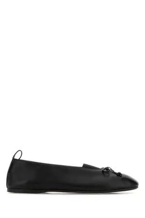 Miu Miu Nappa Leather Ballerinas - Black