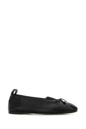 Miu Miu Nappa Leather Ballerinas - Black