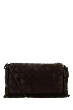 Bottega Veneta Dark Suede Crossbody Bag