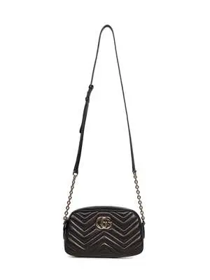Gucci Black Gg Marmont Small Camera Bag - Multicolor
