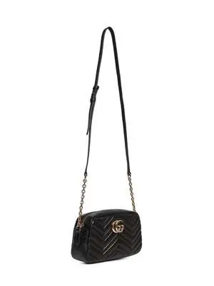 Gucci Black Gg Marmont Small Camera Bag - Multicolor