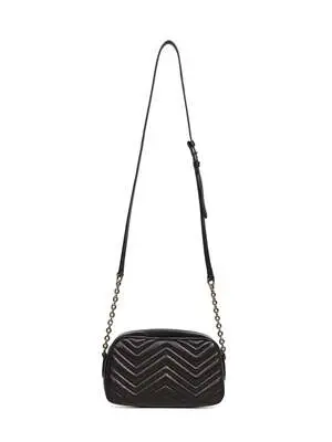 Gucci Black Gg Marmont Small Camera Bag - Multicolor