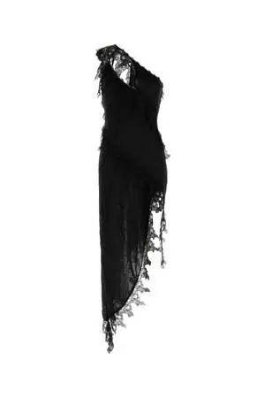 Blumarine Chiffon One-shoulder Dress