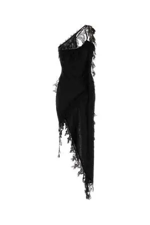 Blumarine Chiffon One-shoulder Dress