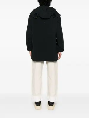 Junya Watanabe Nylon Parka Coat With Detachable Hood And Cargo Pockets