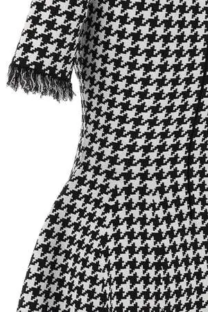 Alexander McQueen Houndstooth Jacquard Mini Dress