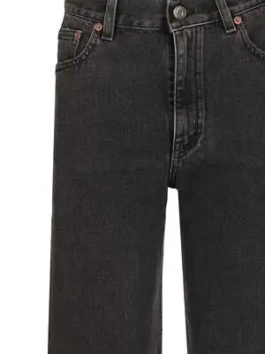 Chloé High-waisted Wide-leg Cropped Jeans - Black