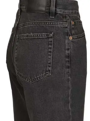 Chloé High-waisted Wide-leg Cropped Jeans - Black