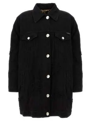 Dolce & Gabbana Denim Long Jacket - Black