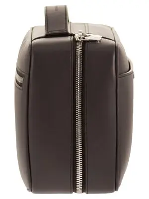 Brunello Cucinelli Smooth Leather Beauty Case With Heraldic Logo - Brown