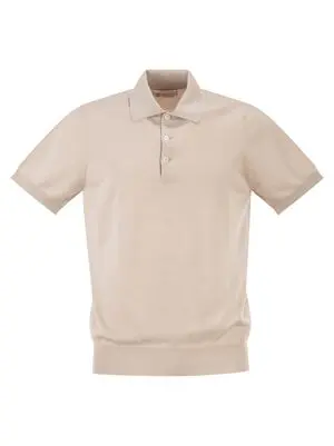 Brunello Cucinelli Lightweight Cotton Knit Polo Shirt