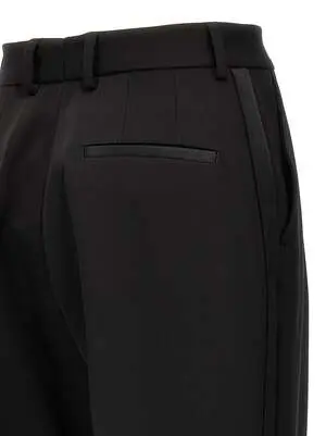 Dolce & Gabbana High-waisted Tuxedo Wool Gabardine Pants