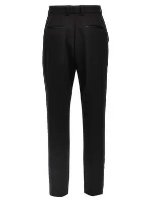 Dolce & Gabbana High-waisted Tuxedo Wool Gabardine Pants