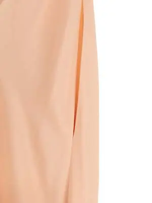 Max Mara Managua Silk Midi Dress With Cape Effect - Pink