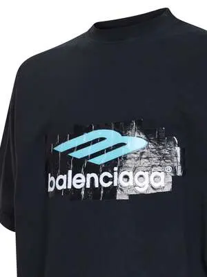 Balenciaga Black Jersey Oversized T-shirt
