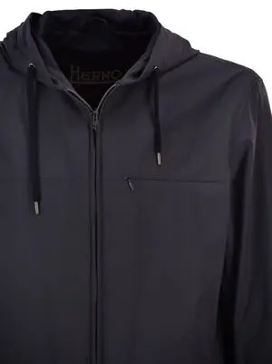 Herno Technical Windbreaker With Adjustable Hood