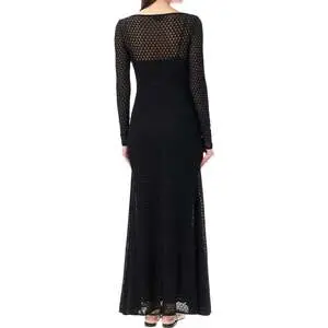 TOM FORD Lurex Crochet Maxi Dress - Black