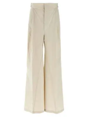 MAISON MARGIELA Wide Leg Cotton Blend Trousers