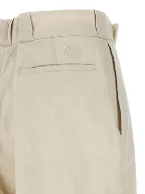 MAISON MARGIELA Wide Leg Cotton Blend Trousers