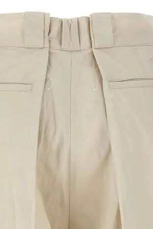 MAISON MARGIELA Wide Leg Cotton Blend Trousers