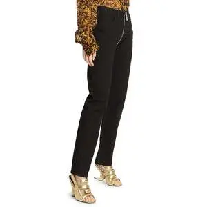 Givenchy Cotton Denim Jeans With Moto Zip Detail