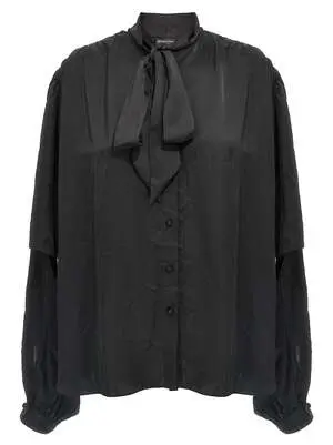 Balenciaga Double Sleeve Technical Crêpe Shirt