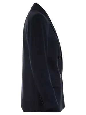 Peserico Viscose Blend Double-breasted Blazer