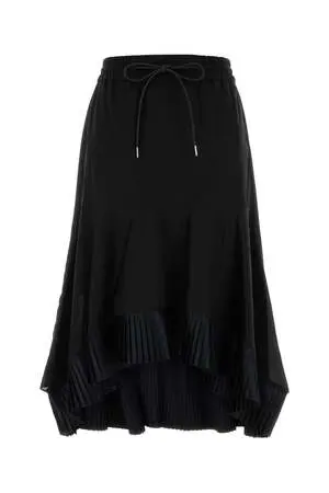Sacai Black Wash Skirts