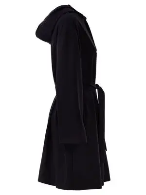Herno Reversible Hooded Coat In Stretch Wool And Nylon