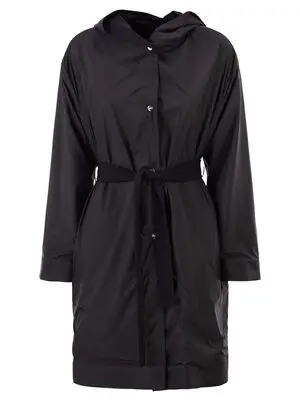 Herno Reversible Hooded Coat In Stretch Wool And Nylon