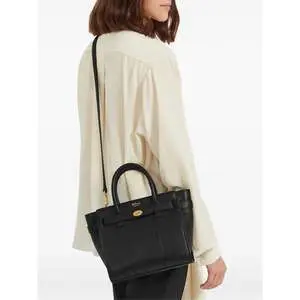Mulberry Leather Tote Bag - Black