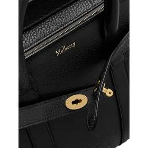 Mulberry Leather Tote Bag - Black