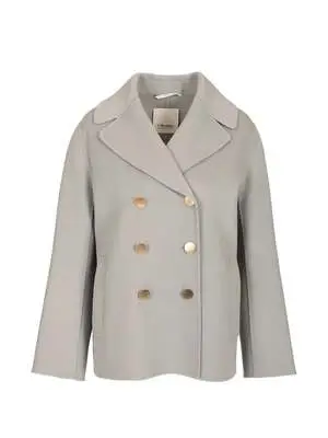 Max Mara Margot Wool Drap Jacket - Blue