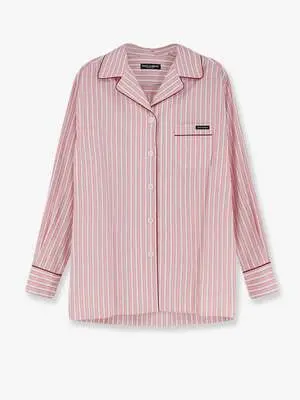 Dolce & Gabbana Striped Cotton Pajama Shirt - Multicolor