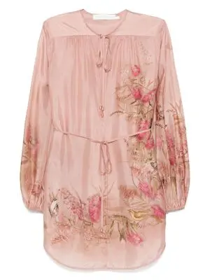 Zimmermann Cascadian Printed Silk Top - Multicolor