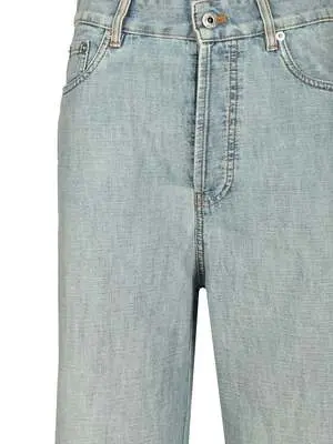 Miu Miu Chambray Denim Trousers - Blue
