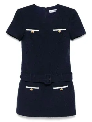 SELF-PORTRAIT Boucle Mini Dress - Multicolor